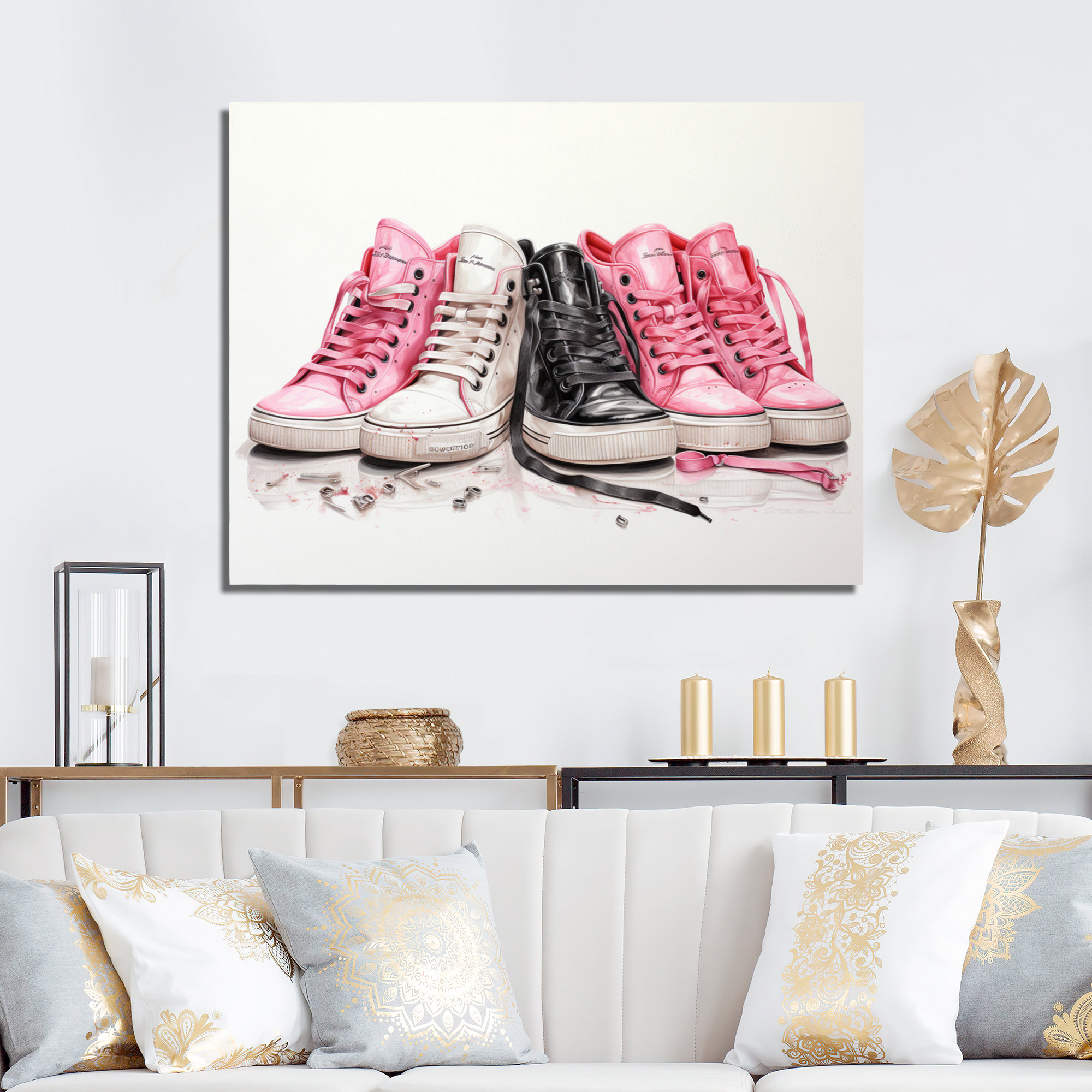 Red Barrel Studio Fashion Pink Sneakers Obsession II - Print - Wayfair Canada
